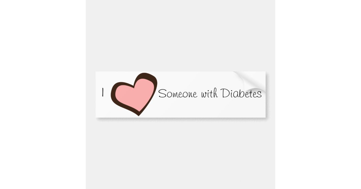 Diabetes Love Bumper Sticker | Zazzle
