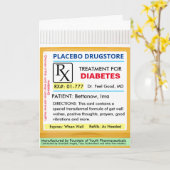 DIABETES RX Prescription for Health Get Well Card | Zazzle