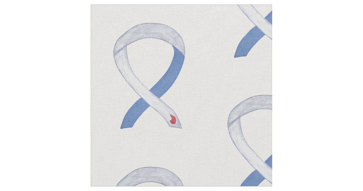 Diabetes Type 1 Awareness Ribbon Custom Fabric | Zazzle