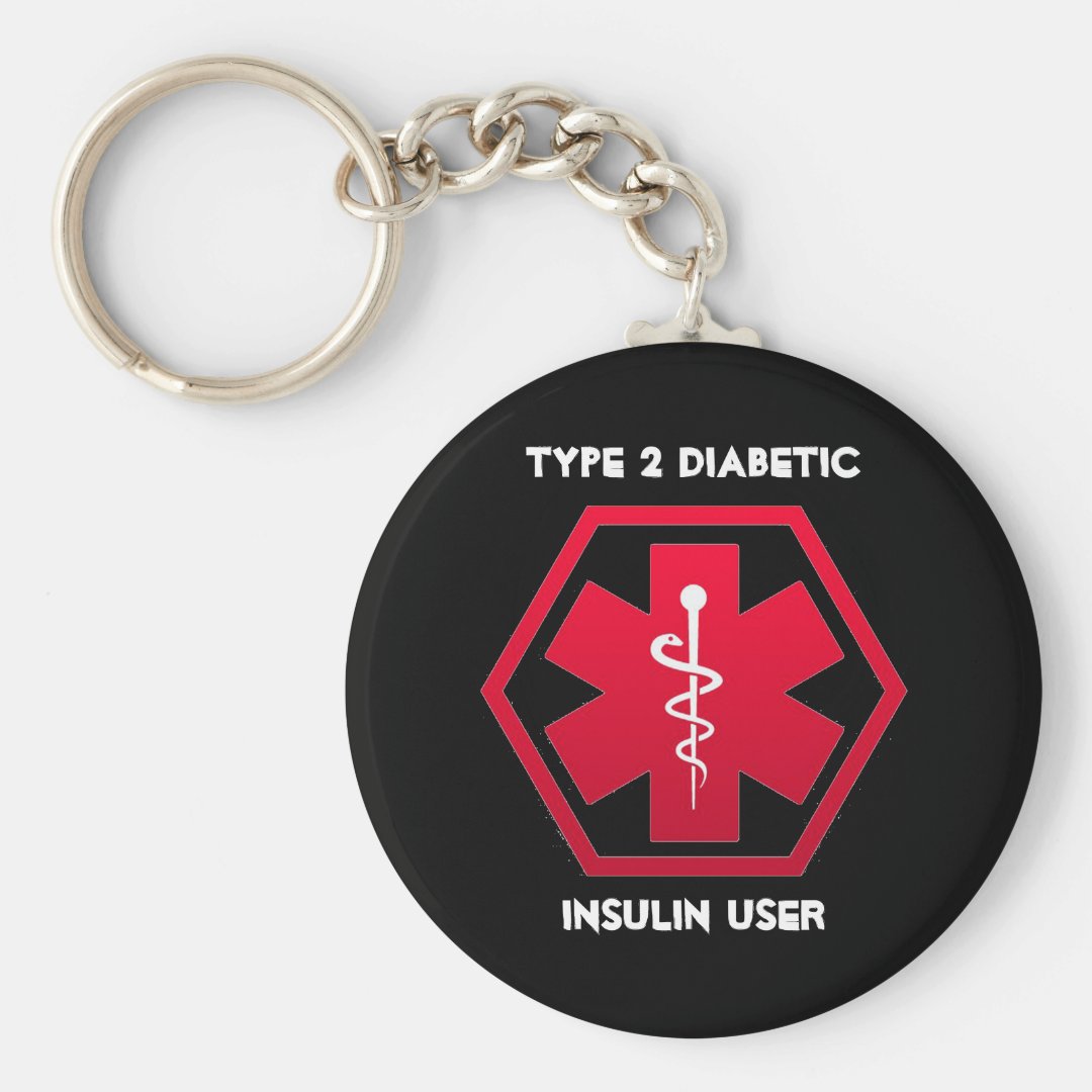Diabetic Alert Keychain | Zazzle