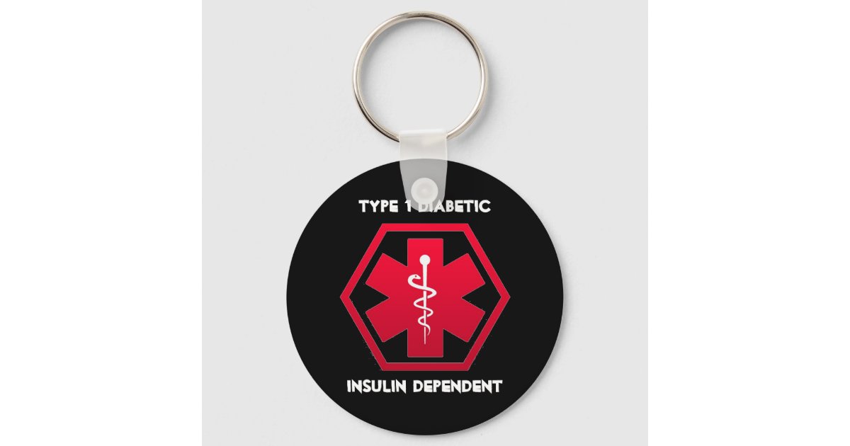 Diabetic Alert Keychain | Zazzle