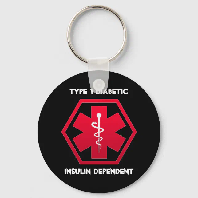 Diabetic Alert Keychain | Zazzle