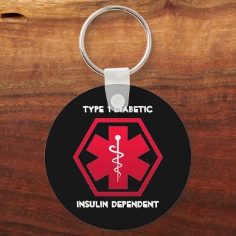 Diabetic Alert Keychain | Zazzle