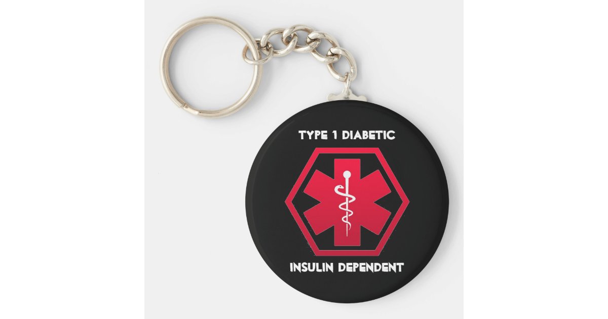 Diabetic Alert Keychain | Zazzle.com