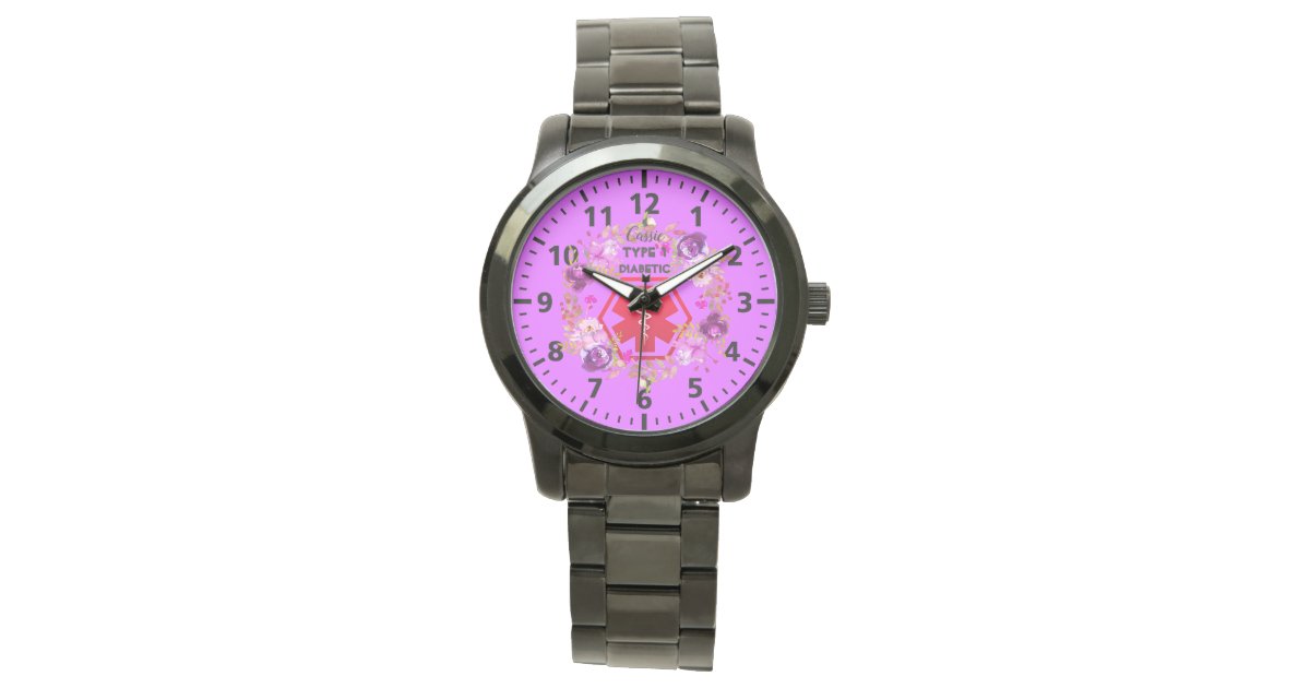 Diabetic Alert Personalized Watch | Zazzle