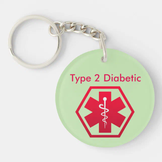 Diabetic Medical Alert Keychain | Zazzle