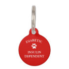 Blue Diabetic medical alert dog tag | Zazzle.com