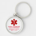 Diabetic Medical Information Keychain | Zazzle
