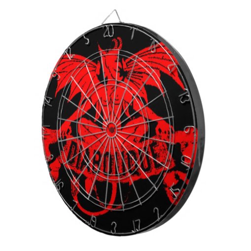 Diabolique Red Devil Winged Demon Satan Game Dartboard | Zazzle