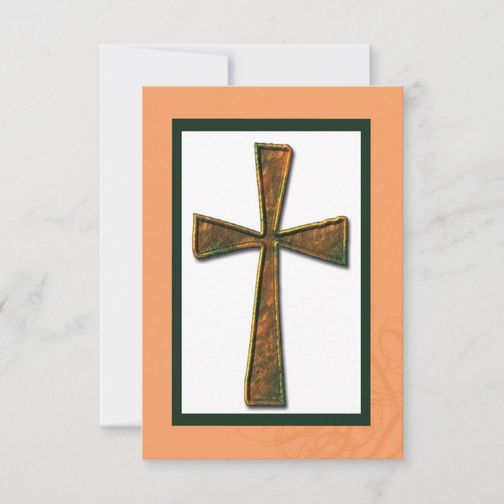 Diaconate Ordination Congratulations Cross Thank You Card | Zazzle
