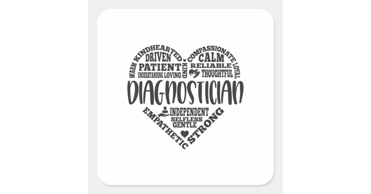 Diagnostician, school diagnostician square sticker | Zazzle