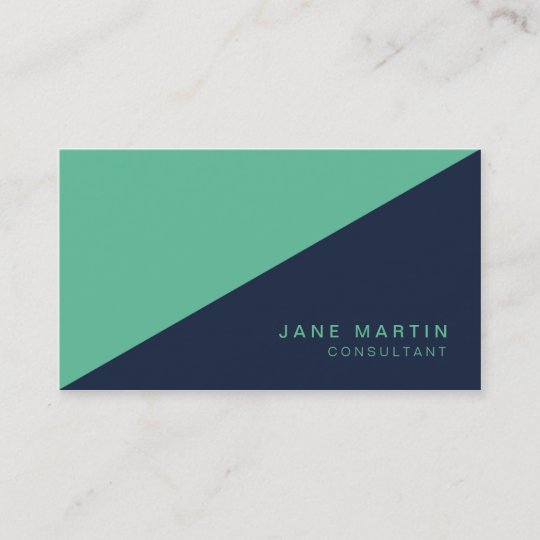 Diagonal Modern Blue and Turquoise Shade Business Card | Zazzle.com