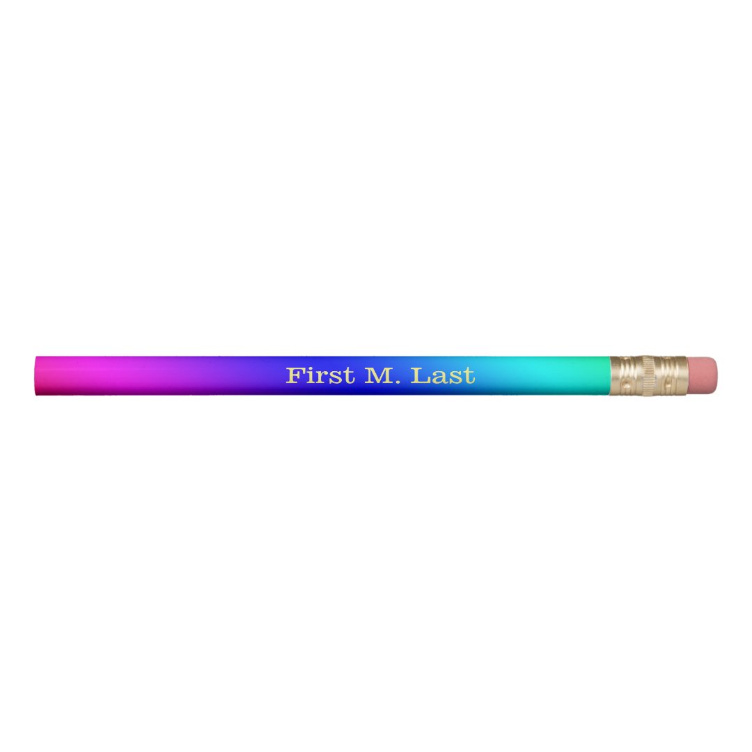 Diagonal Rainbow Gradient Pencil | Zazzle