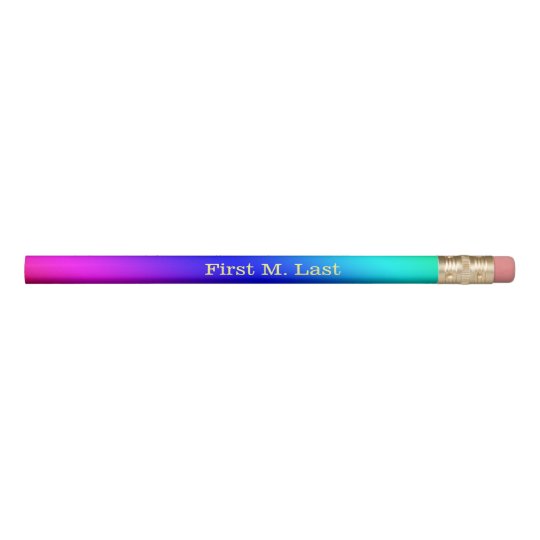 Diagonal Rainbow Gradient Pencil | Zazzle.com