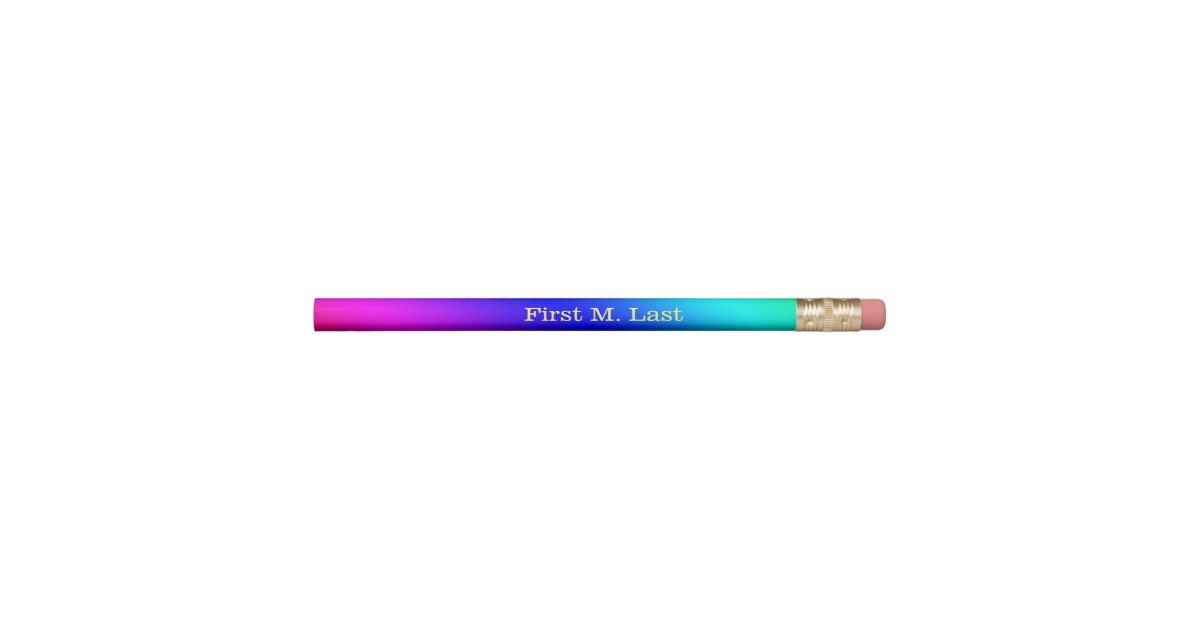 Diagonal Rainbow Gradient Pencil | Zazzle