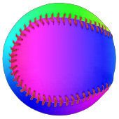 Diagonal Rainbow Gradient Softball | Zazzle