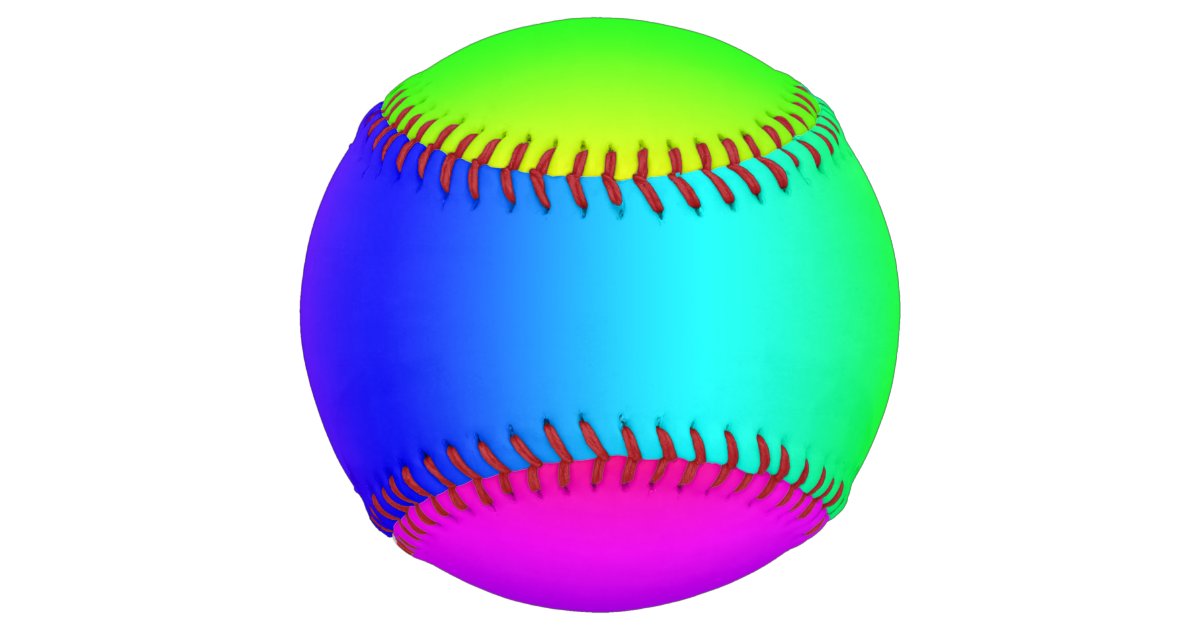 Diagonal Rainbow Gradient Softball | Zazzle