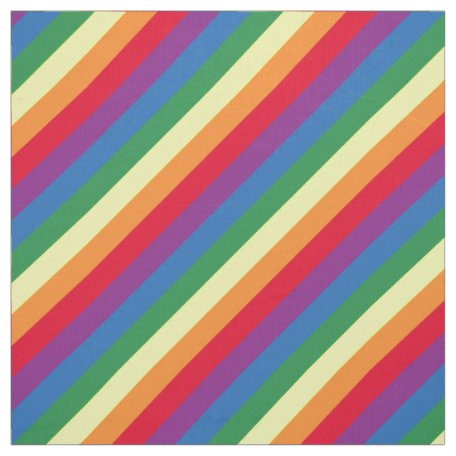 Simply Rainbow Pattern Fabric | Zazzle