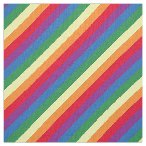 Simply Rainbow Pattern Fabric | Zazzle
