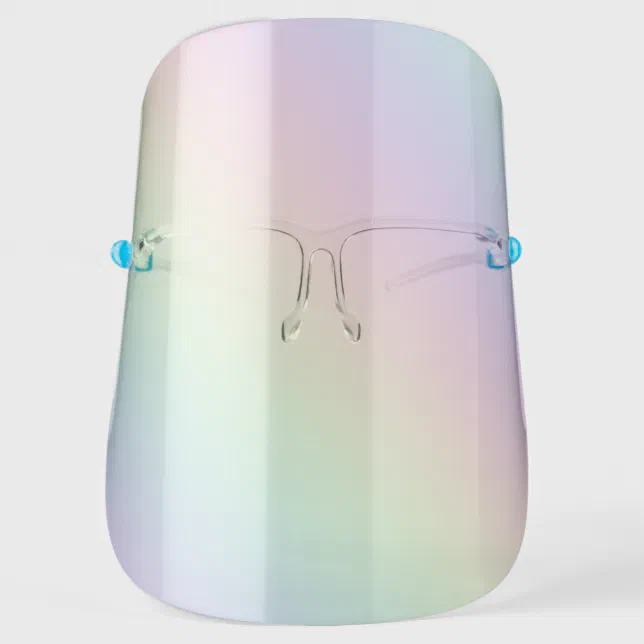 Diagonal Spring Pastel Rainbow Ombre Face Shield | Zazzle