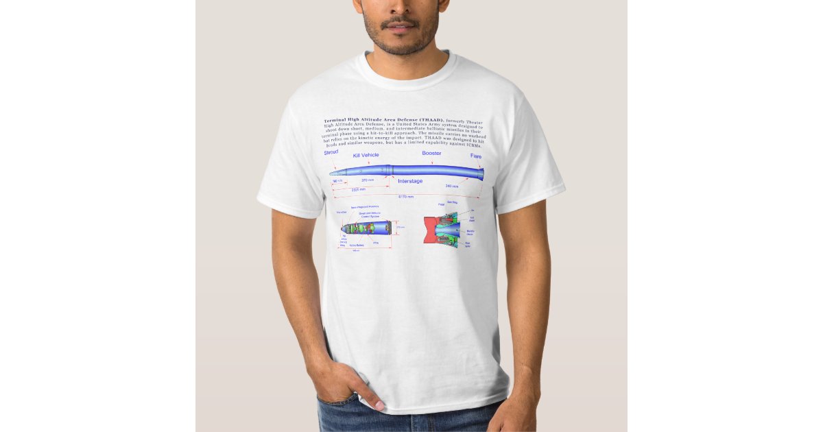 Diagram of the THAAD Missile T-Shirt | Zazzle