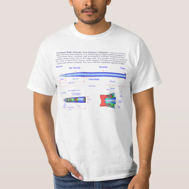 Diagram of the THAAD Missile T-Shirt | Zazzle
