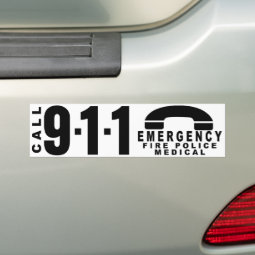 Dial 911 Police Sticker 10 | Zazzle
