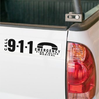 Dial 911 Police Sticker 10 | Zazzle