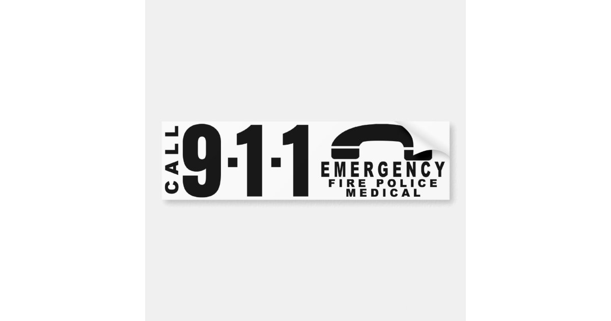 Dial 911 Police Sticker 10 | Zazzle