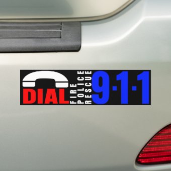 Dial 911 Police Sticker 7 | Zazzle