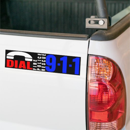 Dial 911 Police Sticker 7 | Zazzle