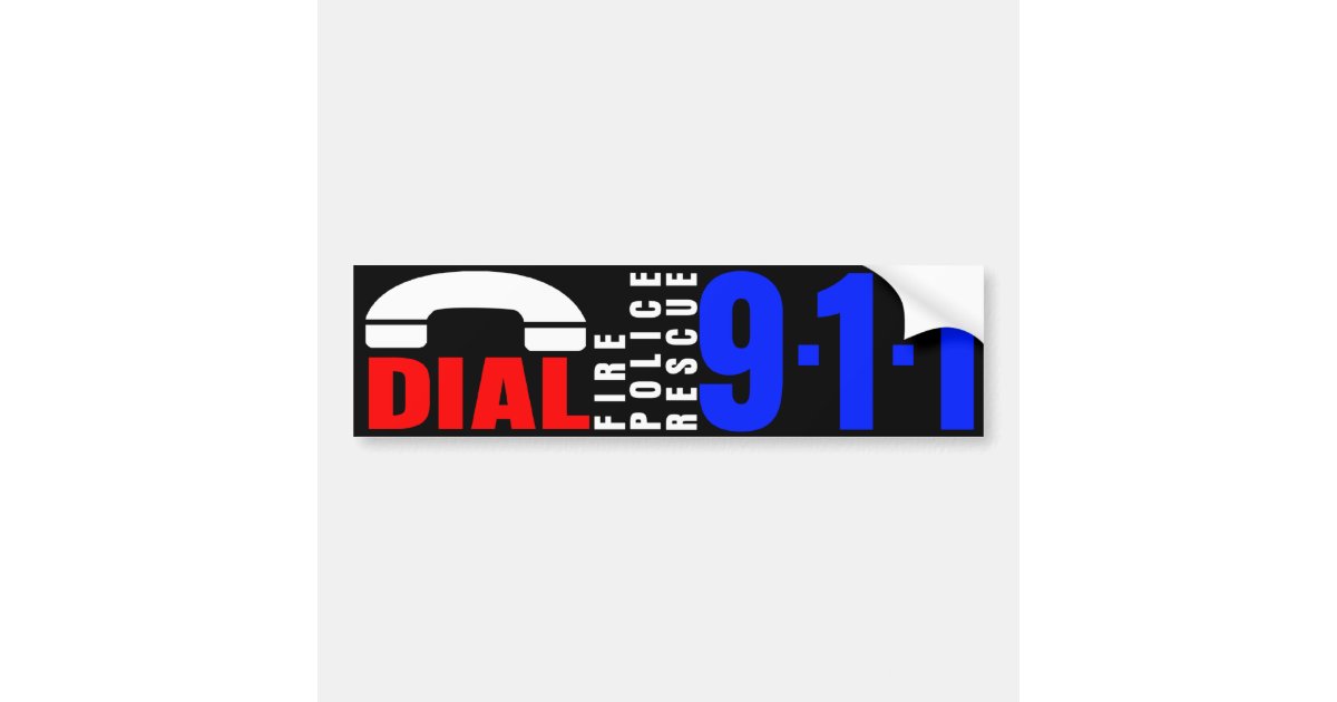 Dial 911 Police Sticker 7 | Zazzle