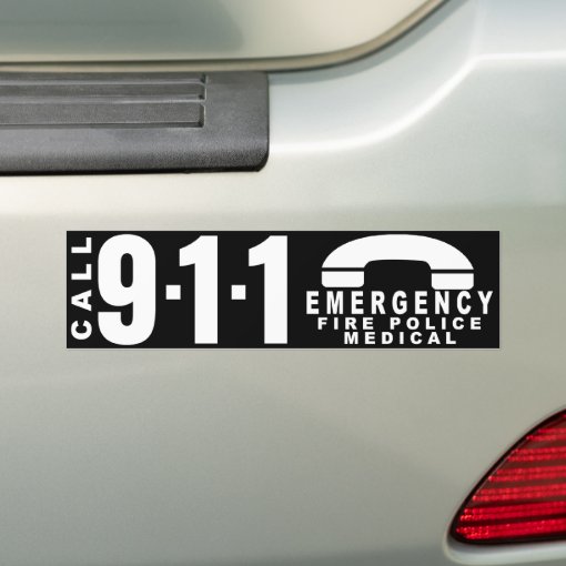 Dial 911 Police Sticker 9 | Zazzle