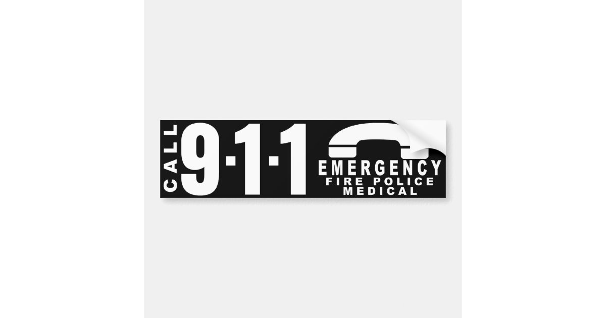 Dial 911 Police Sticker 9 | Zazzle