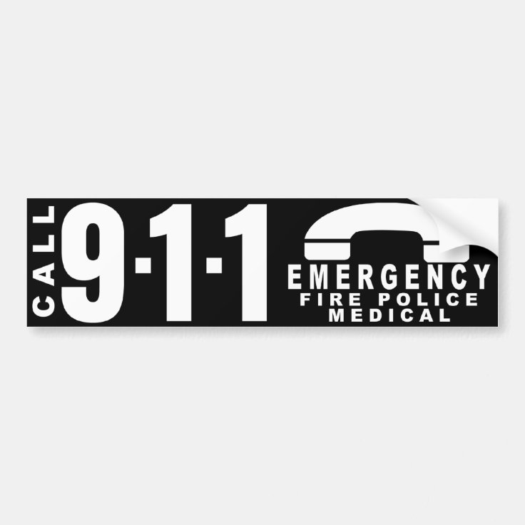 Dial 911 Police Sticker 9 | Zazzle