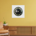 dial disk vintage retro phone number disk rotary poster | Zazzle