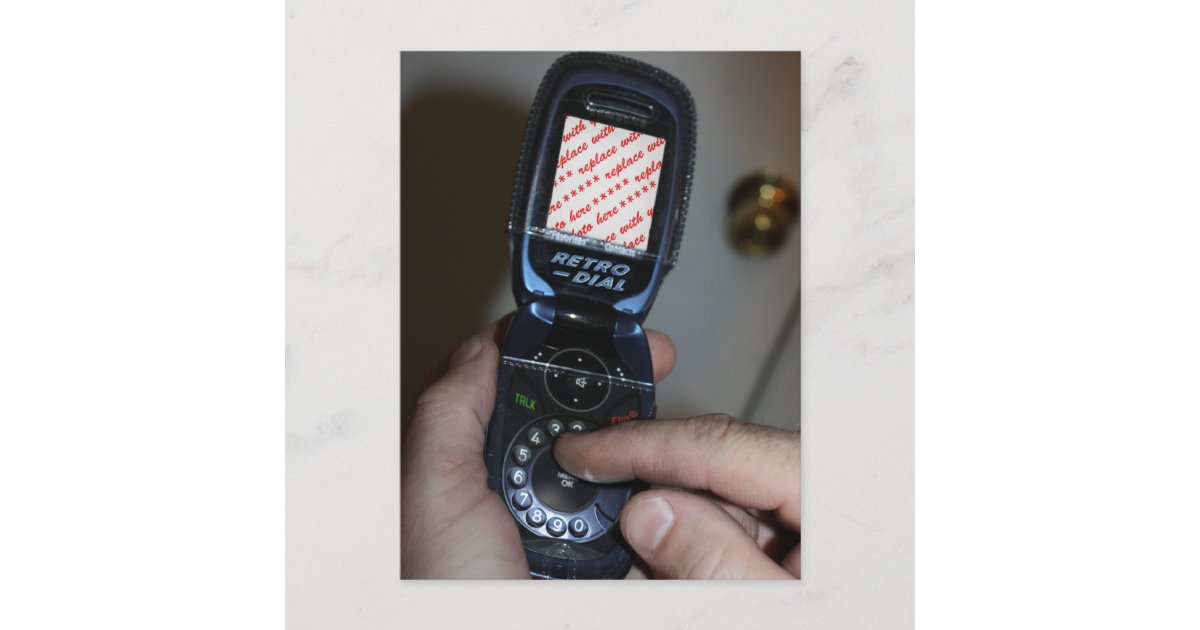 Dial-up Cellular Phone Photo Frame Postcard | Zazzle