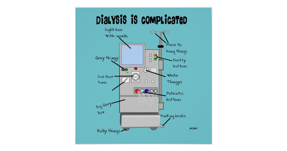 Dialysis Humor Pillow Poster | Zazzle
