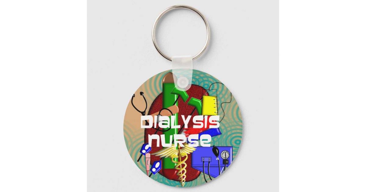 Dialysis Nurse Art Gifts Keychain | Zazzle