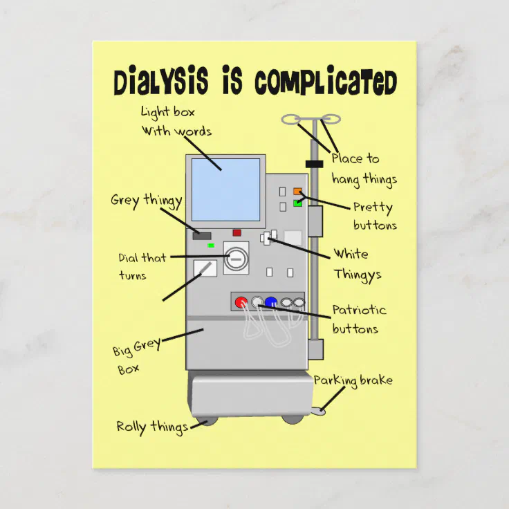 Dialysis Nurse/Tech Funny Gifts Postcard | Zazzle