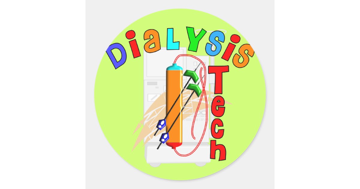 Dialysis Tech Gifts Classic Round Sticker | Zazzle