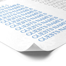 Diamante Snowflake & Blue Ribbon Winter Wedding Poster | Zazzle