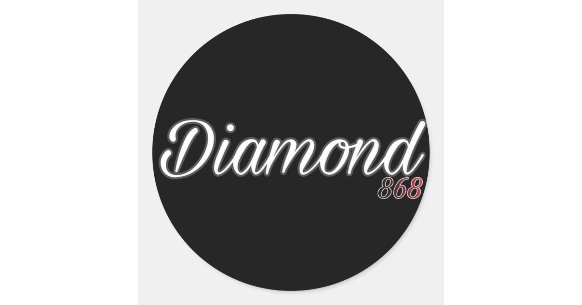 Diamond 868 logo classic round sticker | Zazzle