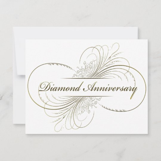 Diamond anniversary invitation | Zazzle.com
