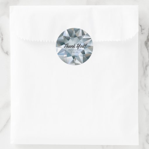 Diamond Bling Jewelry Elegant Jewel Party Classic Round Sticker | Zazzle