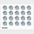 Diamond Bling Jewelry Elegant Jewel Party Classic Round Sticker | Zazzle