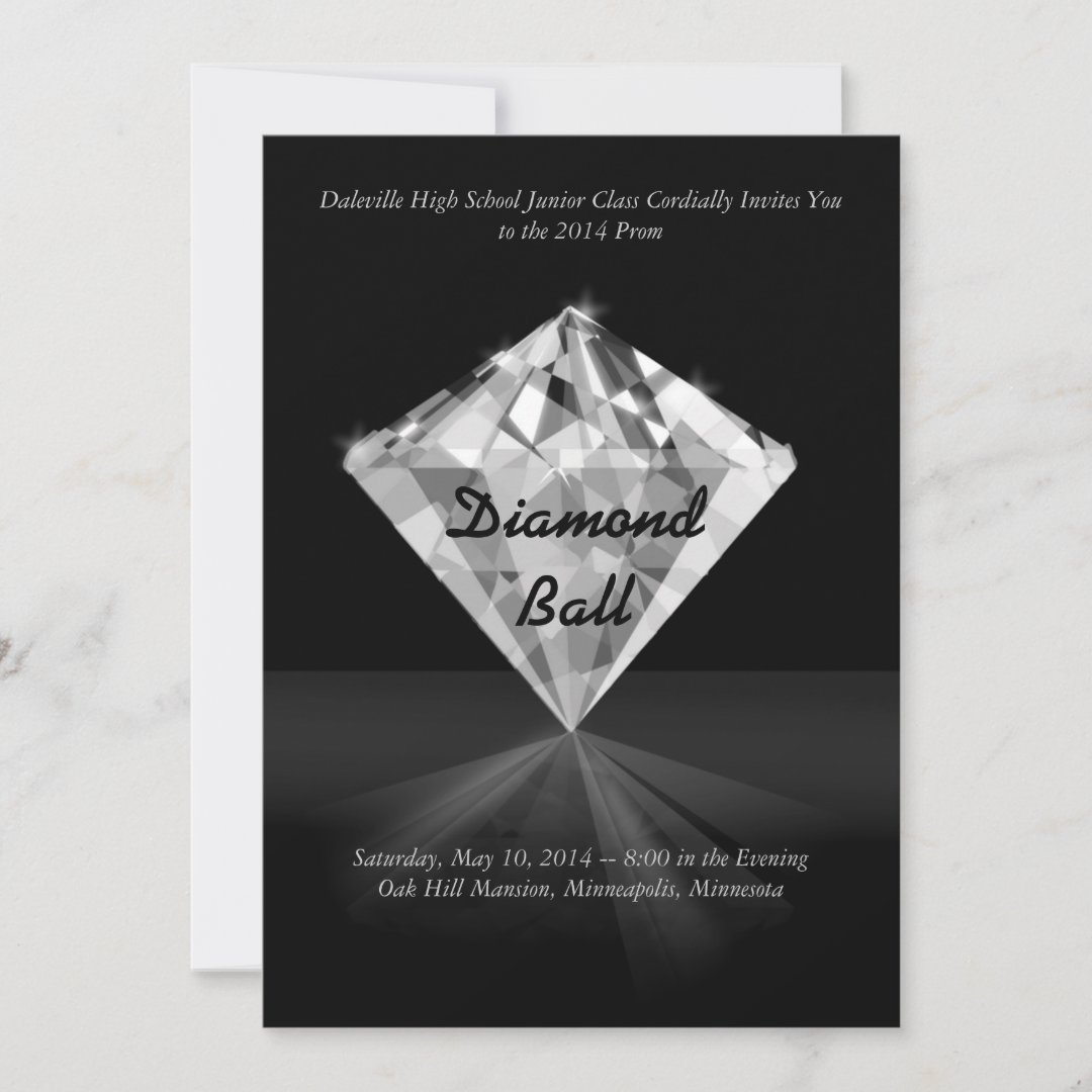 Diamond - Bling Prom Invitations | Zazzle