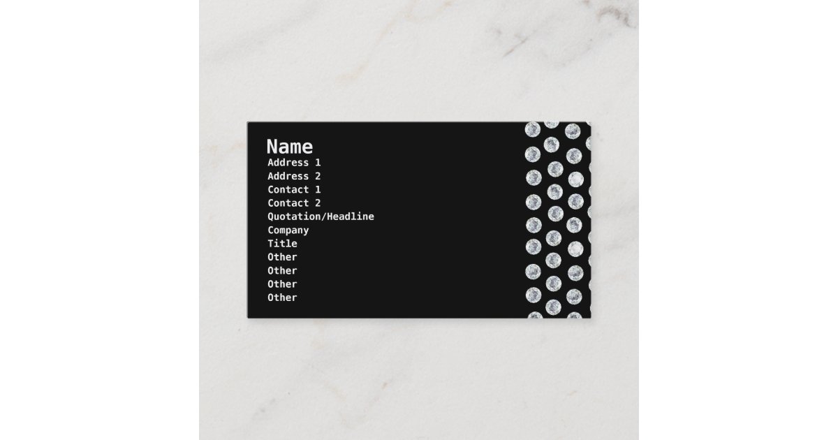DIAMOND BUSINESS CARD - Black | Zazzle