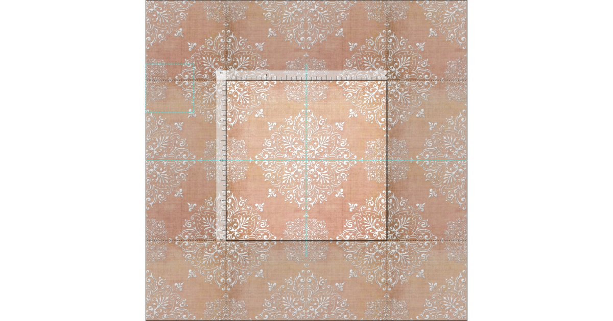 Diamond Damask Lace Peach Fabric Material | Zazzle