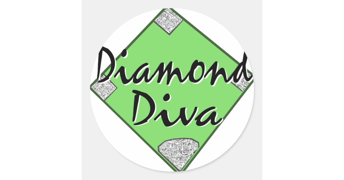 Diamond Diva Softball Classic Round Sticker | Zazzle